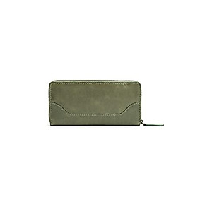 Frye Melissa Studded Floral Zip Wallet, Wild Sage