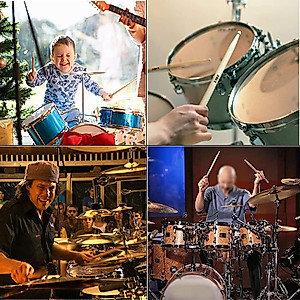 3 Pairs Drum Sticks, Winspeed 5A Classic Maple Wood Tip Drumsticks for Students and Beginners Musical Musical Instrument Percussion Accessories (40CM)