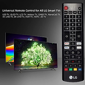 OEM Replacement Universal Remote Control AKB76037601/AKB76040302 fits All LG LED OLED LCD Webos 4K 8K UHD HDTV HDR Smart TV with Prime Video, Disney Plus, Netflix, LG Channels Shortcuts