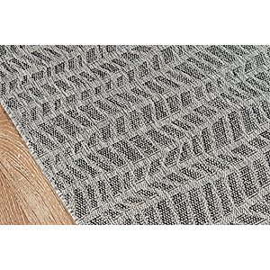 Novogratz by Momeni Villa Collection Emilia Indoor/Outdoor Area Rug, 2'0" x 3'0", Grey, Model:VILLAVI-05GRY2030