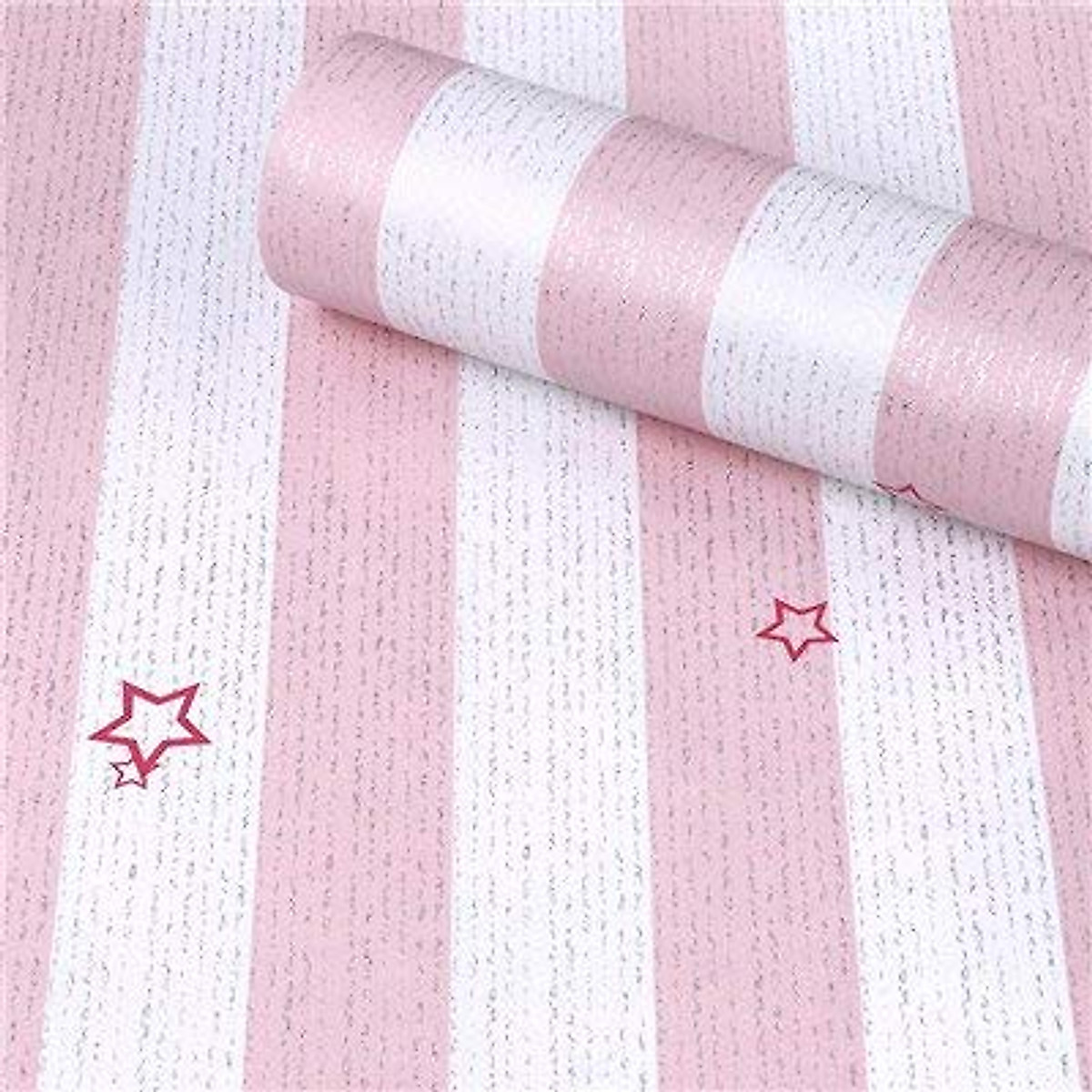 HOYOYO 17.8 x 78 Inches Self-Adhesive Shelf Liner, Self Adhesive Shelf Liner Dresser Drawer Paper Wall Sticket Home Decoration Pink