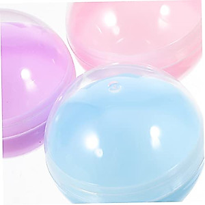 SUPVOX 50pcs Macaron Shell Round Fillable Ball Gumball Machine Refills Clear Gum in Bulk Stuffed Toys Tennis Balls for Vending Machine Balls for Fillable Balls Empty Ball