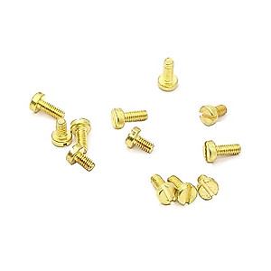 M2.5 Brass Slotted Cheese Head, Rounded Head, Machine Screws, 100-Piece (M2.5 x 6mm)