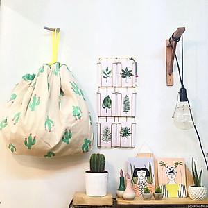 Play & Go Drawstring Play Mat Storage Bag for Children - Kids Toy Storage Organizer - Drawstring Toy Bag - Large 55" Play Mat for Toddlers Toys and Bag for Storage - Cactus