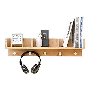 KXDFDC Wall Mounted Coat Rack with 5 Hooks for Entryway, Hallway, Bedroom Hook Rack for Keys,