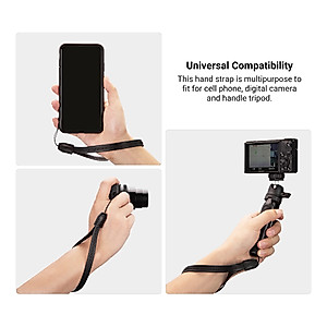 2 Pack Durable PU Leather Short Lightweight Hand Wrist Strap Lanyard String for Canon V10 G7X Mark III G5X Mark II Sony ZV-1 II RX100VII Ricoh GRIIIx Panasonic DMC-LX10 Leica SOFORT 2 Instant Camera