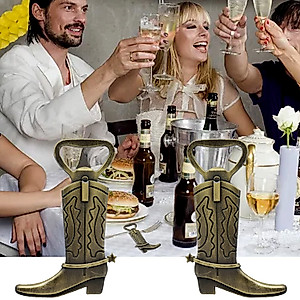 yueton 4PCS Cowboy Boot Bottle Opener Alloy Novelty Creative Beer Wine Bottle Opener Wedding Party Favors, with Exquisite Packaging