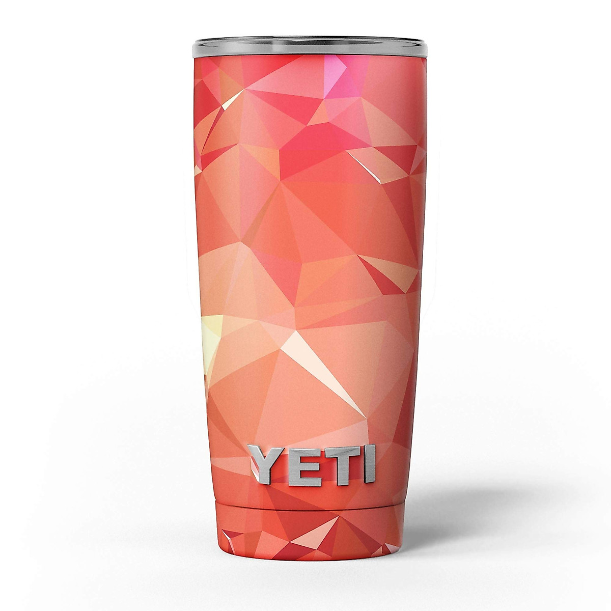 Design Skinz Orange Geometric V17 - Skin Decal Vinyl Wrap Kit Compatible with The Yeti Rambler Cooler Tumbler Cups