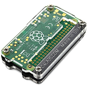 C4Labs Zebra Zero 2 Heatsink and GPIO Access Case for The Raspberry Pi Zero 2 - Black Ice, Single