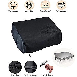 [Clearance] AJinTeby 22 Inch Griddle Cover and Carry Bag for Blackstone 22" Tabletop Griddle with Hood, Pit BOSS PB336GS Camp Chef, Royal Gourmet 2 Burner Griddle, 600D Heavy Duty Cover - Heighten