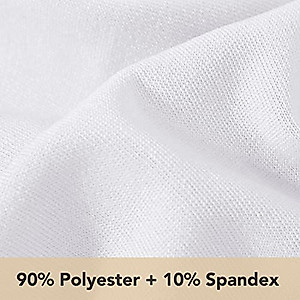 Obstal 10Pcs White Chair Covers for Party Folding Chair - Universal Fitted Chair Slipcovers Protector for Wedding, Banquet, Holiday, Celebration (White, 10 Packs)