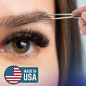 Bianco Brothers Professional Stainless Steel Tweezers | Strong Rust Resistant Tweezers with Ultra Fine Point Design for Precision | Perfect for Facial Hair Removal for Women & Men | Made in USA