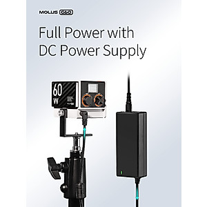 ZHIYUN Molus G60 Combo, Bi-Color Video Light, 300g Portable 60W COB LED Continuous Output Lighting, CRI≥96, TLCI≥97, Bluetooth App Control with Bowens-Mount Accessories DC/PD Power Supply