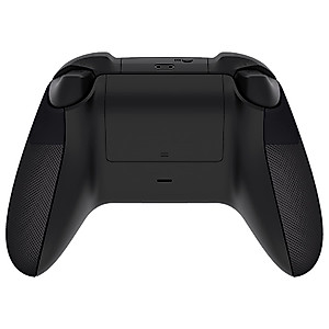 eXtremeRate Rubberized Grips Replacement Back Panels for Xbox Series X/S Controller, Black Performance Non-Slip Diamond Texture Side Rails Handles for Xbox Core Controller - Controller NOT Included