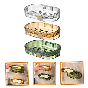 Luxshiny Wall-Mounted Soap Bar Holder for Bathroom Detachable Soap Box Drain Design Easy Install Non-Punching Soap Rack