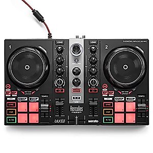 Hercules DJControl Inpulse 200 MK2 — Ideal DJ Controller for Learning to Mix — Software and Tutorials Included.