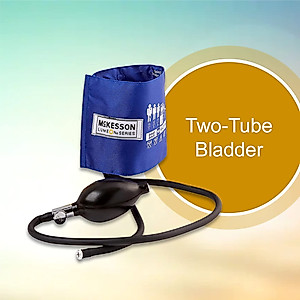 McKesson LUMEON Blood Pressure Cuff and Bulb, Royal Blue, Adult Small, 19 cm to 27 cm, 1 Count