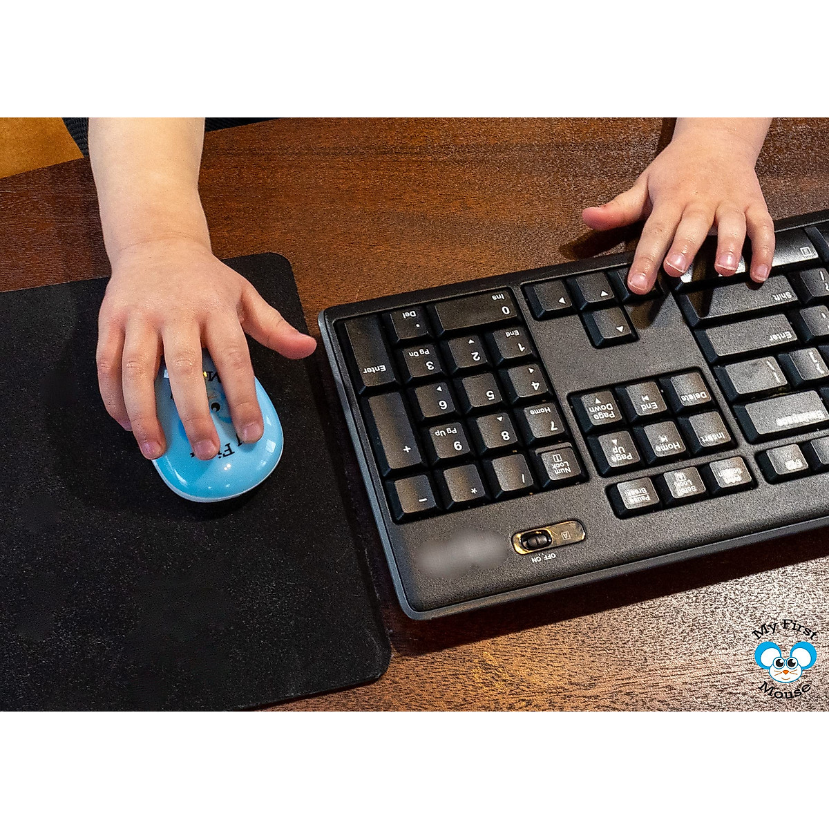 Johnny World My First Mouse – Wireless Single Click One Button Mouse Designed for Small Hands and Early learners. Perfect for Educational Computer Games. A Mouse for Kids!