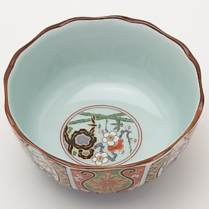 Ranchant Small Bowl, Red, Gold, Φ4.7 x 2.2 inches (12 x 5.6 cm), Nishikiko Imari Style, Arita Ware Made in Japan