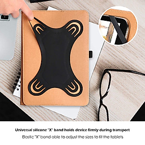 ProCase 7"-8" Inch Universal Tablet Case, Protective Cover Leather Folio Case for 7 8 Inch Android Touchscreen Tablet, with 360 Degree Rotatable Kickstand and Multiple Viewing Angles -Black