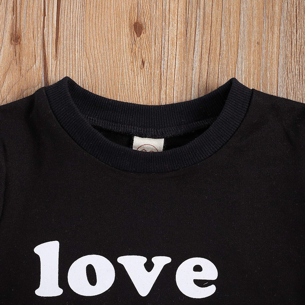 Toddler Baby Boy Girl Valentine 's Day Sweatshirt Love You More Pullover Tops Casual Unisex Baby Clothes (Black, 3-4 Years)