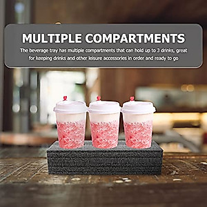 2pcs Milk Tea Drink Cup Holder Foam Cup Holder Foam Drink Holders Coffee Cup Carrier Whiskey Glass Server Car Items Cup Carrier Tray Takeout Cup Juice Glass Pearl Cotton re-usable