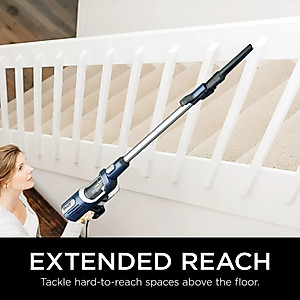 Shark HZ600 Ultralight Pet Pro Corded Stick Vacuum with PowerFins & Self-Cleaning Brushroll, Converts to Hand Vacuum, Pet Crevice & Upholstery Tools, Blue (Renewed)