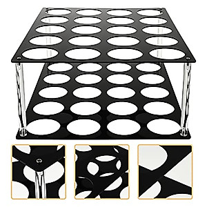 Vinyl Roll Storage Rack 20 Holes Acrylic Vinyl Rolls Holder Organizer Display Storage Stand for Art Craft Paper Room Decor (Aperture 2 Inch)