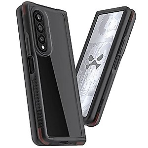 Ghostek COVERT Clear Samsung Fold 3 Case with Slim Thin Lightweight Design Protective Phone Covers Durable Shockproof Protection Supports Wireless Charging Designed for 2021 Galaxy Z Fold 3 5G (Smoke)