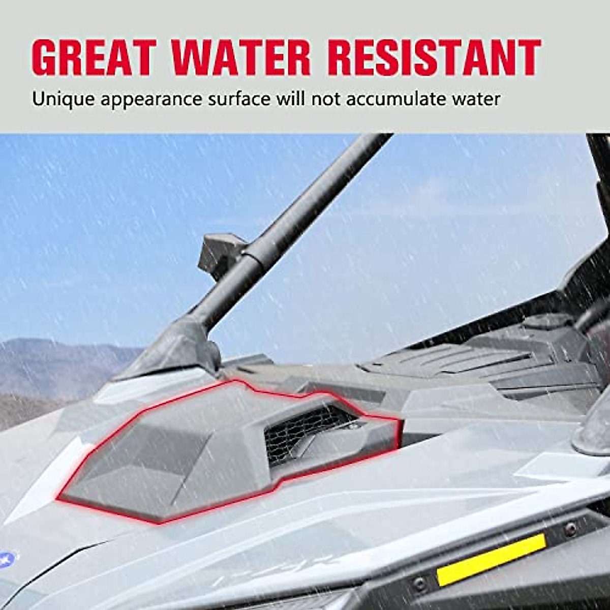 A & UTV PRO Hood Scoop for Polaris RZR PRO XP 2020 2021 2022 2023, RZR PRO R/Turbo R 2022 2023, Air Intake Vent Replacement Accessories, Black, 1PCS