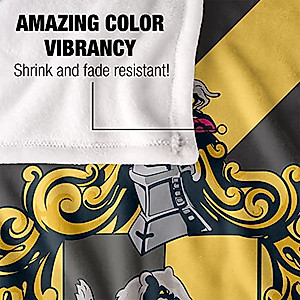 Harry Potter Hufflepuff Crest 4 Officially Licensed Silky Touch Super Soft Throw Blanket 50" x 60"