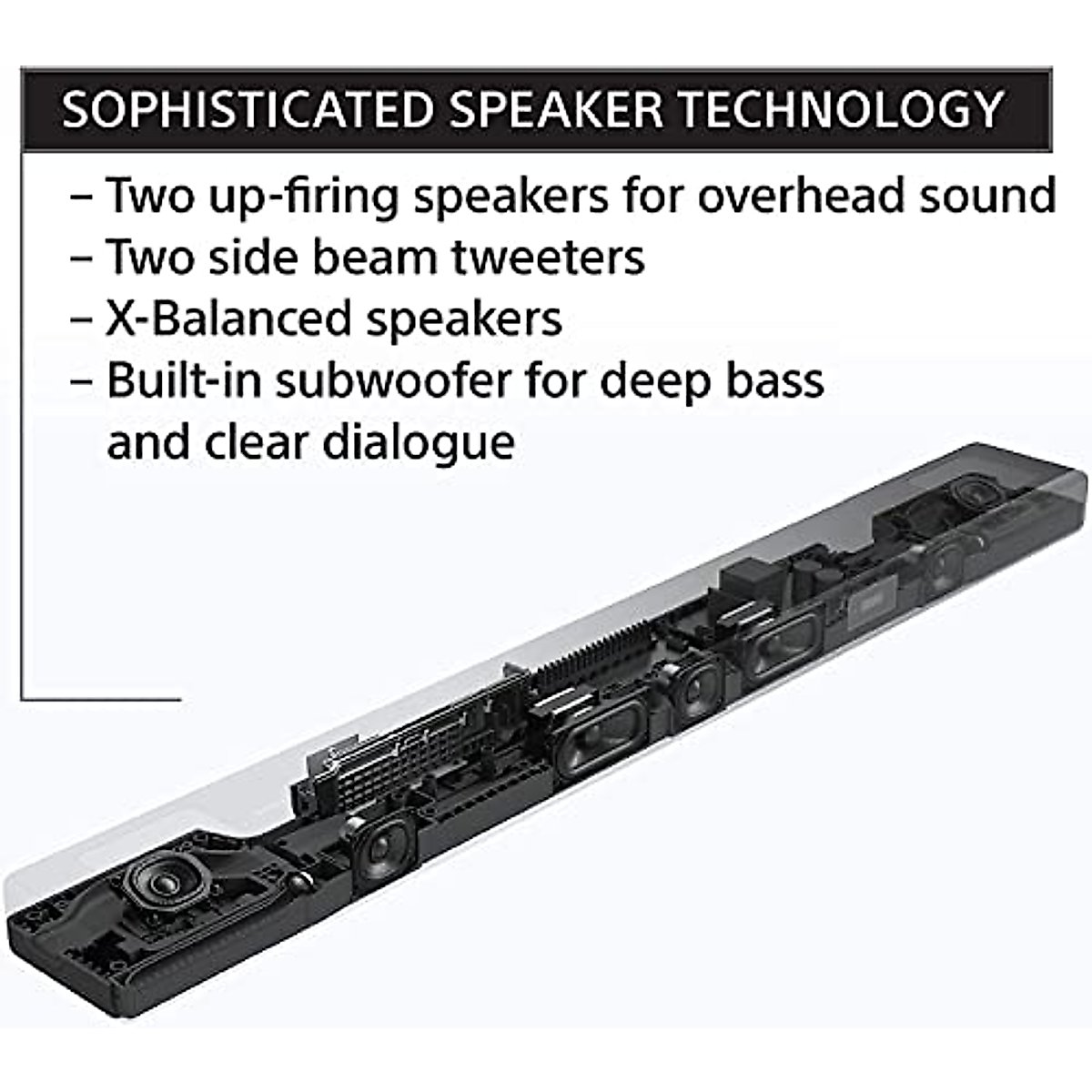 Sony HT-A5000 5.1.2ch Dolby Atmos Sound Bar Surround Sound Home Theater with DTS:X and 360 Spatial Sound Mapping, works with Alexa and Google Assistant