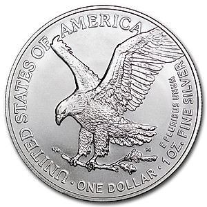 2021 - Present (Random Year) Lot of (10) 1 oz American Silver Eagle Coins Brilliant Uncirculated (Type 2) with Certificates of Authenticity BU