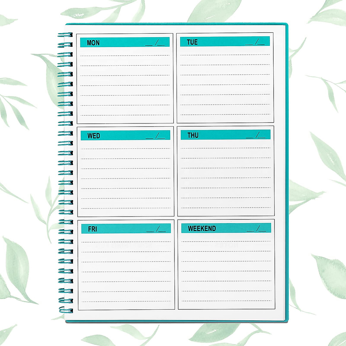 Cheneyboo Weekly Planner Undated, To do list planner notebook, 52 Weeks Planner, Small SIZE Planner 5.2"x7.5", Green