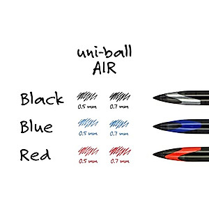 uni-ball AIR Rollerball Pens Fine Point, 0.7mm, Black, 12 Pack