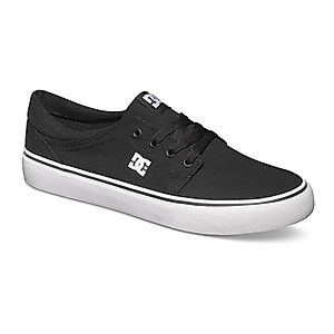 DC Womens Trase TX Skate Shoe, Black/White, 12 D US
