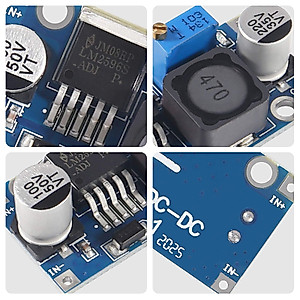 ATNSINC 4Pack LM2596 DC-DC Buck Converter, Adjustable Step Down Voltage Regulator 3-40V to 1.5-35V High Efficiency Power Supply Volt Reducer Transformer Module