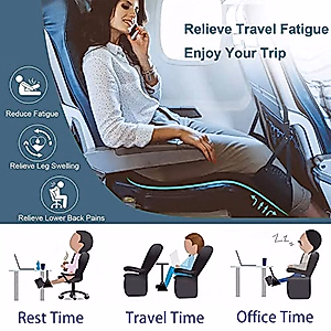 Foot Rest, Airplane Footrest,Head Hammock Portable Travel Footrest Flight Carry-On Foot Rest Adjustable Height Foot Rest Travel Accessories Footrests Hammock,Black
