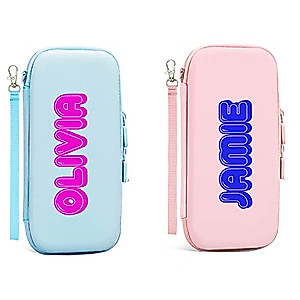 Carry Case Made For Nintendo Switch/Switch OLED Console Custom Name Case with 10 Games Cartridges Protective Travel Case Cool Groovy 3D Name NC3