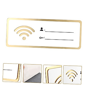 Operitacx Wifi Plaque for Wall Acrylic Wifi Password Sign Network Coverage Sign Easy to Read Password