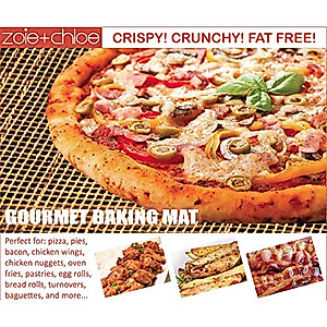 Zoie + Chloe Crispy Crunchy Cooker Baking Mat - Pizza Fries Bacon Nuggets Egg Rolls Tater Tots & More