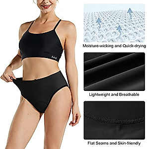 BALEAF Women's Cycling Underwear Padded Bike Shorts Padding Spin Biker Briefs Biking Gear Black Size L