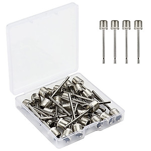 25pcs Air Pump Needle for Football, Basketball, Volleyball, Stainless Steel Ball Pump Inflation Needle with Storage Box, Ball Pump Air Inflating Pin