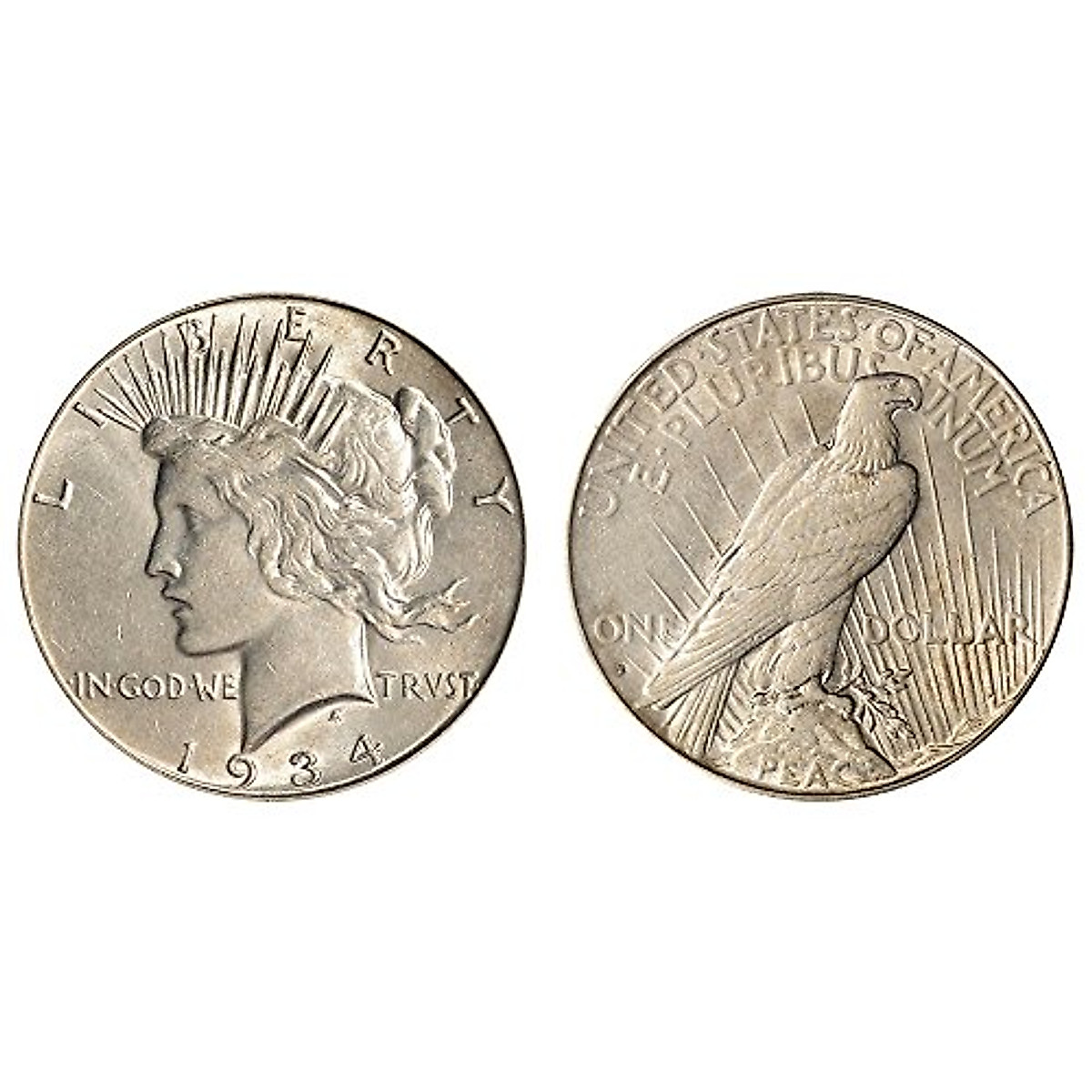 1934 S Peace Dollar $1 Brilliant Uncirculated
