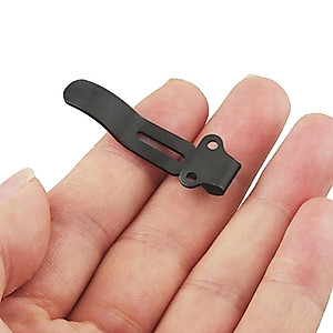 20-Piece Blue Titanium Screw and Pivot Set with Black Deep Carry Pocket Clip, 2 Pack Omega Springs, and Blue Thumb Studs for Benchmade 535 Bugout Knife