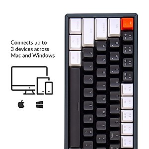 Keychron K12 60% Layout Bluetooth Wireless/USB Wired Mechanical Gaming Keyboard with Keychron Mechanical Brown Switch Aluminum Frame, Compact 61-Key Computer Keyboard for Mac Windowss