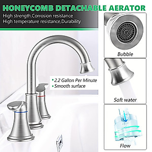 Faucet Aerator Compatible with Moen 101964 116618, High Flow Sink Aerator Replacement, Fit for Shower Bathroom Kitchen Faucet Parts, 2.2 Gallon Per Minute, Chrome