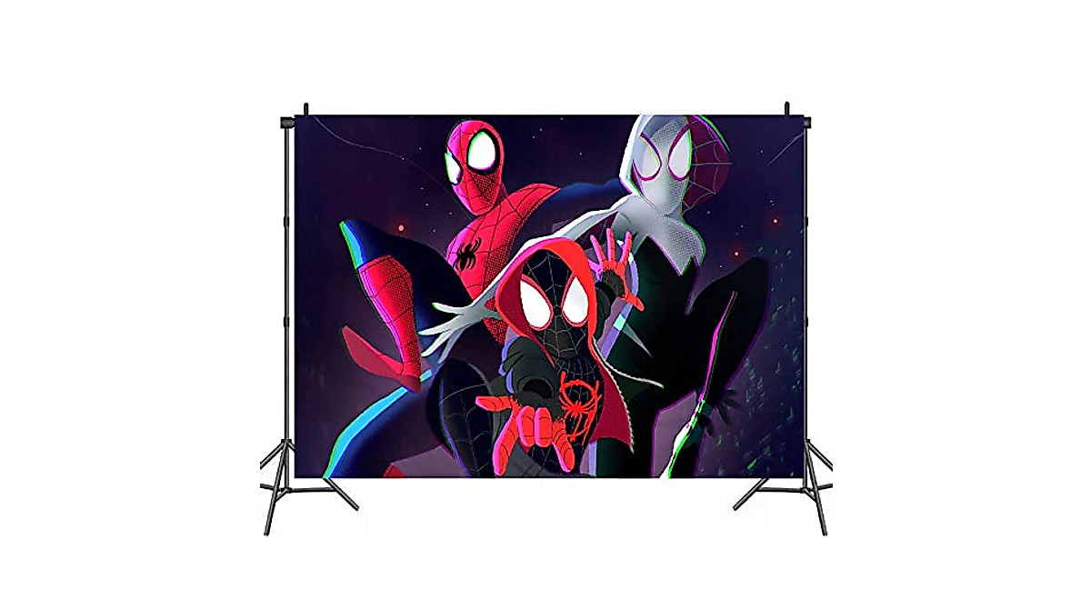Spider Hero Miles Morales Backdrop for Kids' Birthday & Events