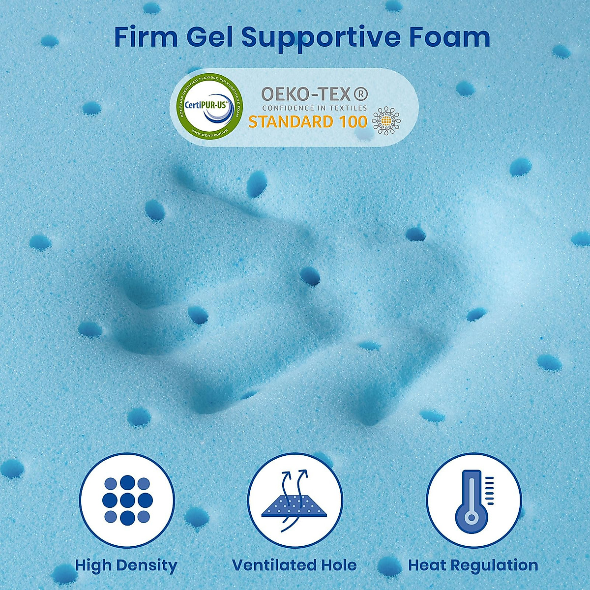 FP FLEXPEDIC FLEXEDIC 2 Inch Mattress Topper King, Premium Soft Topper for Cooling Sleep, Non-Slip Design with Removable & Washable Cover, CertiPUR-US Certified