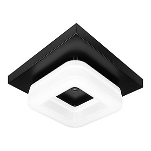 Artpad Modern Bathroom Ceiling Light Fixture Led 12W White Light Surface/Flush Mount Square Ceiling Lamp with Acrylic Lampshade for Bathroom Aisle Entrance Corridor Balcony (20cm)
